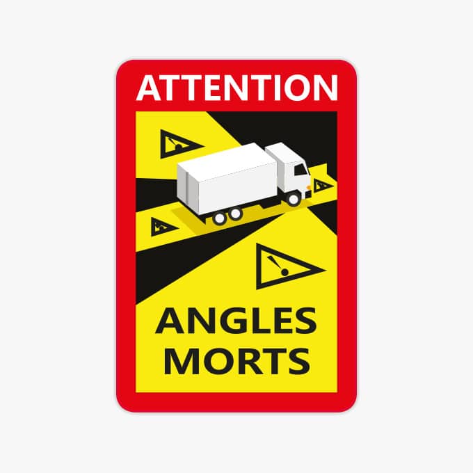 Dode hoek sticker / Angles morts sticker 17x25cm Kopen? Stickers v.a. 0 ...